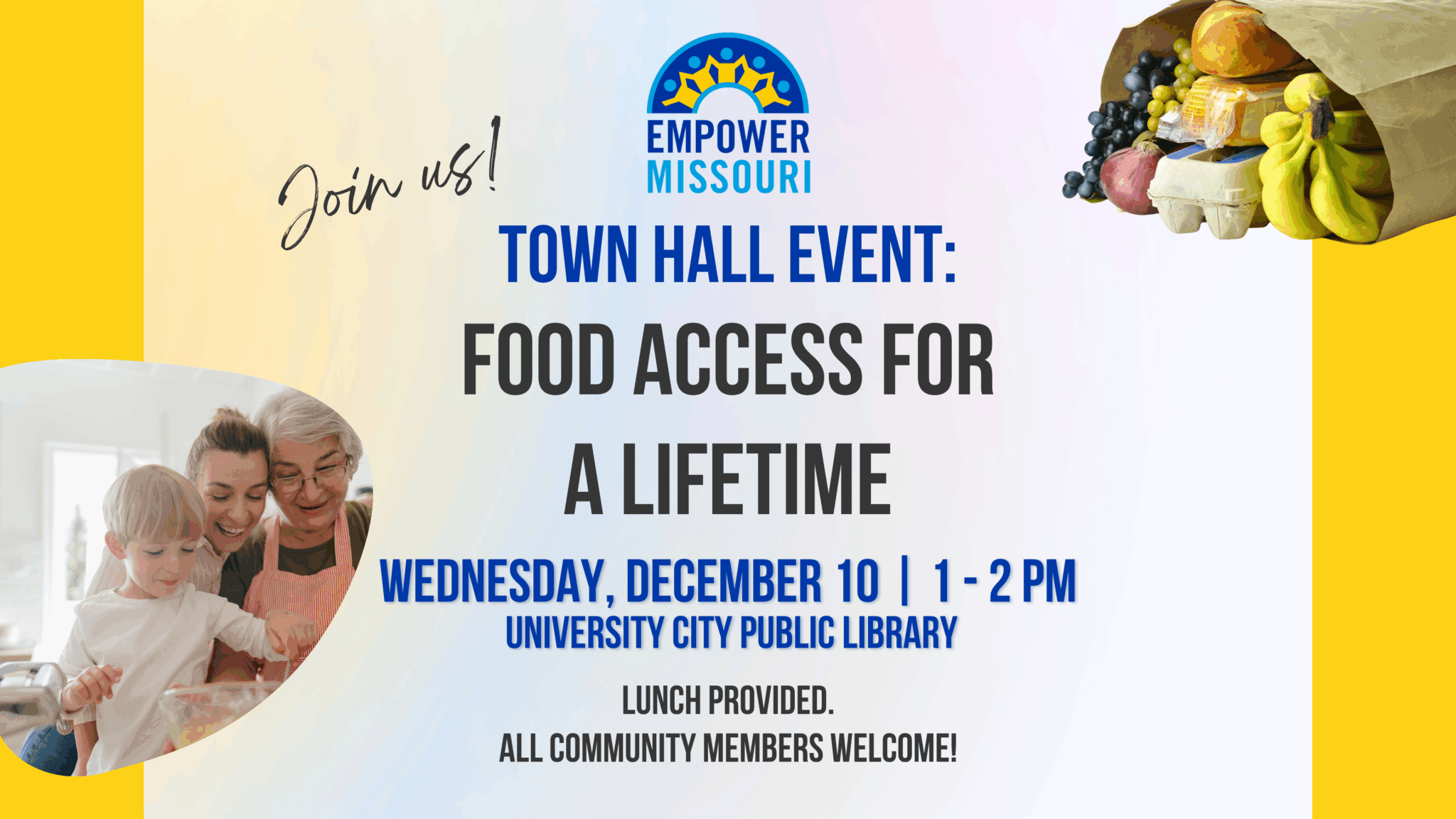 Town Hall: Food Access for a Lifetime (University City) - Empower Missouri